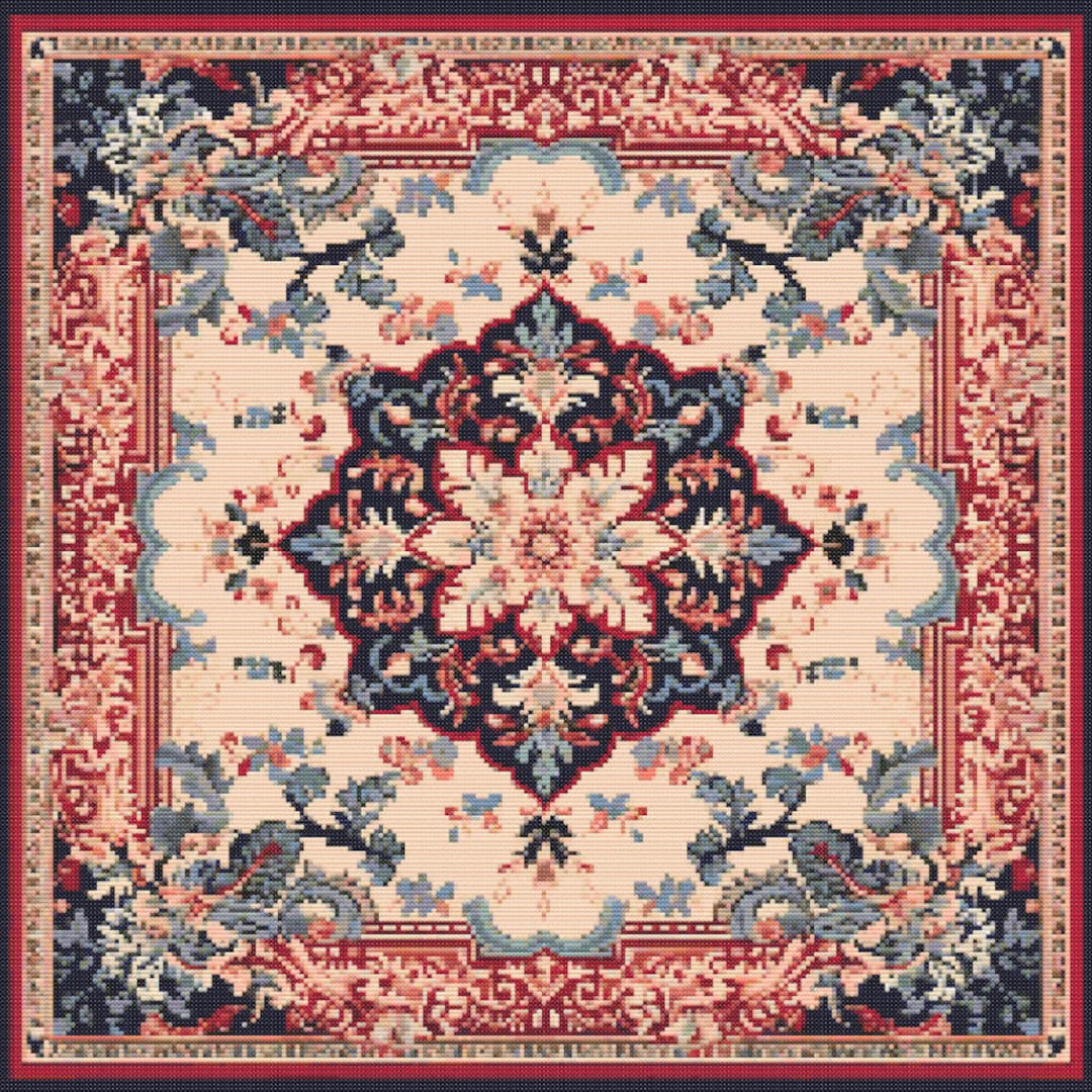 Oriental Rug Pattern 3 Cross-stitch Pattern Digital Download - Etsy