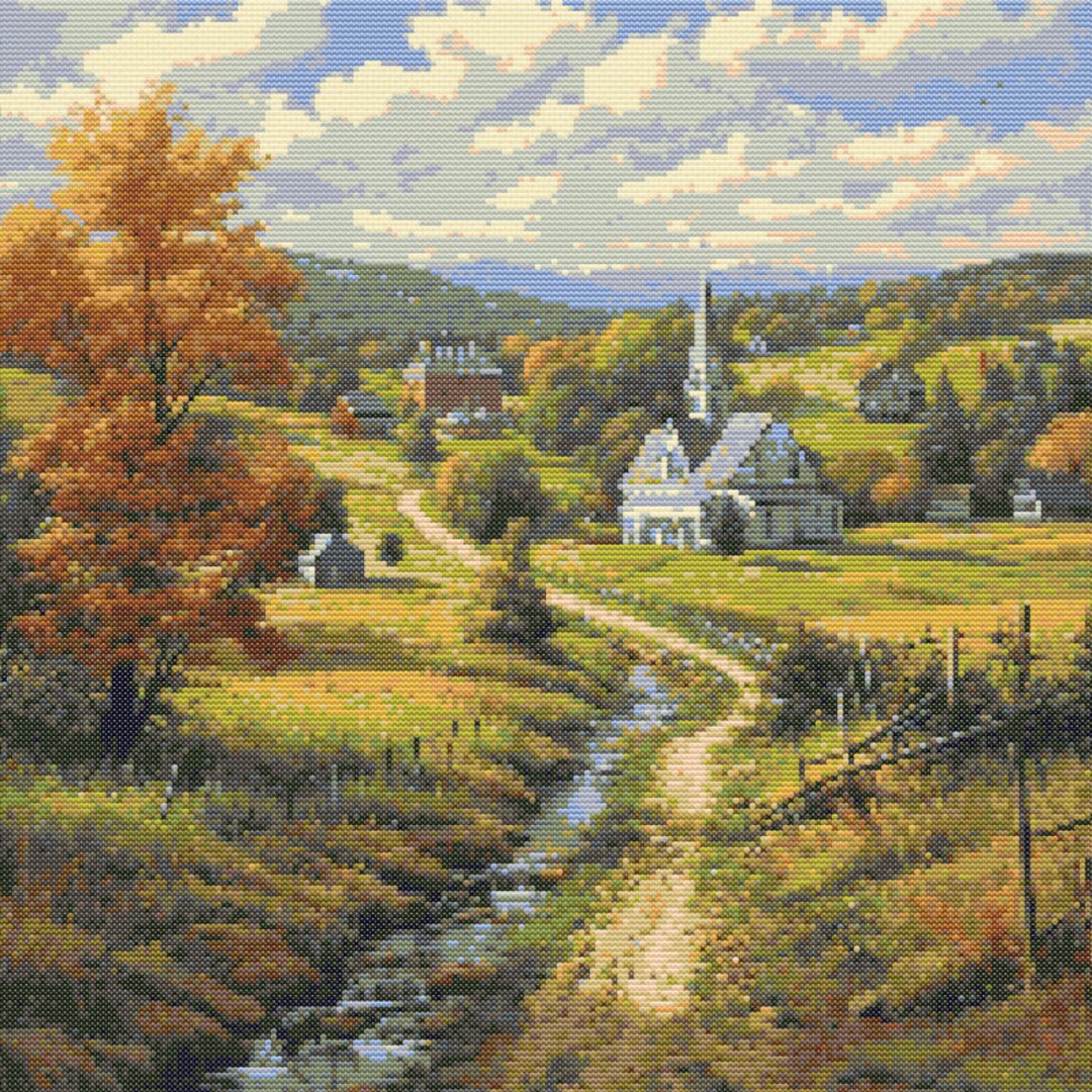 Vermont Countryside 2 Cross-stitch Pattern Digital Download - Etsy