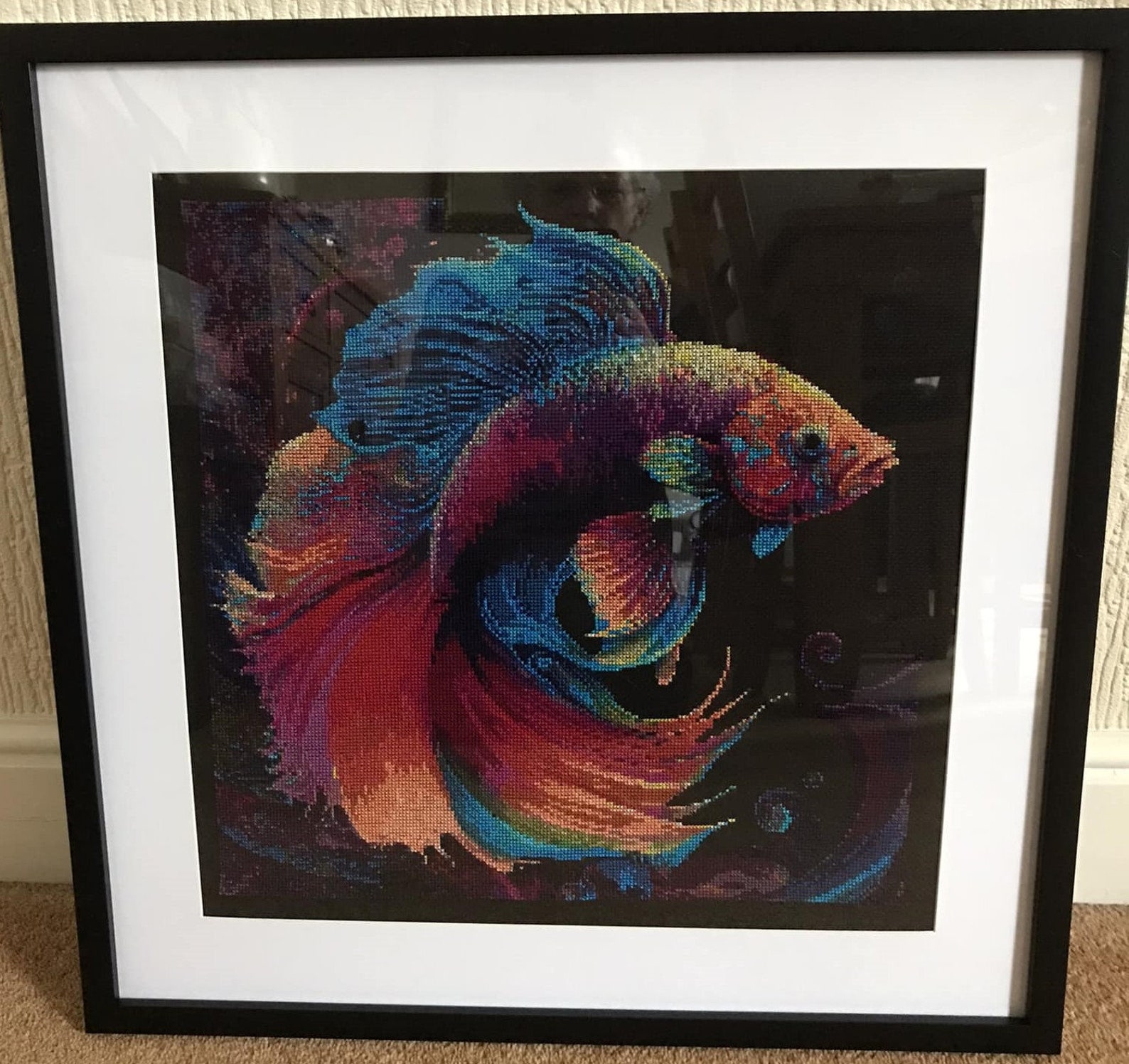 Rainbow Betta Fish (siamese Fighting Fish) Cross-stitch Pattern Digital ...