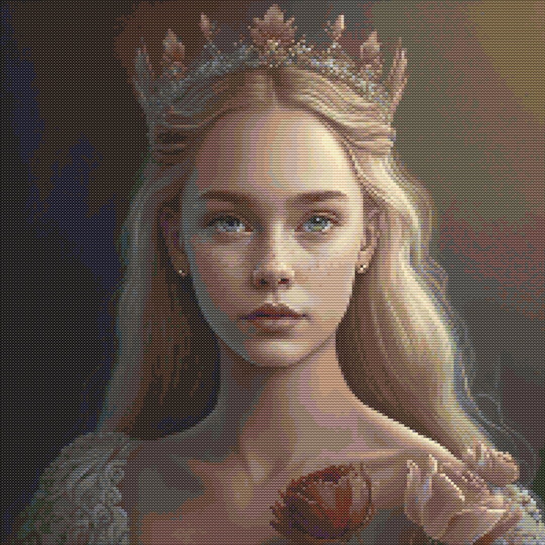 Princess With Flowers Cross-stitch Pattern Digital Download - Etsy