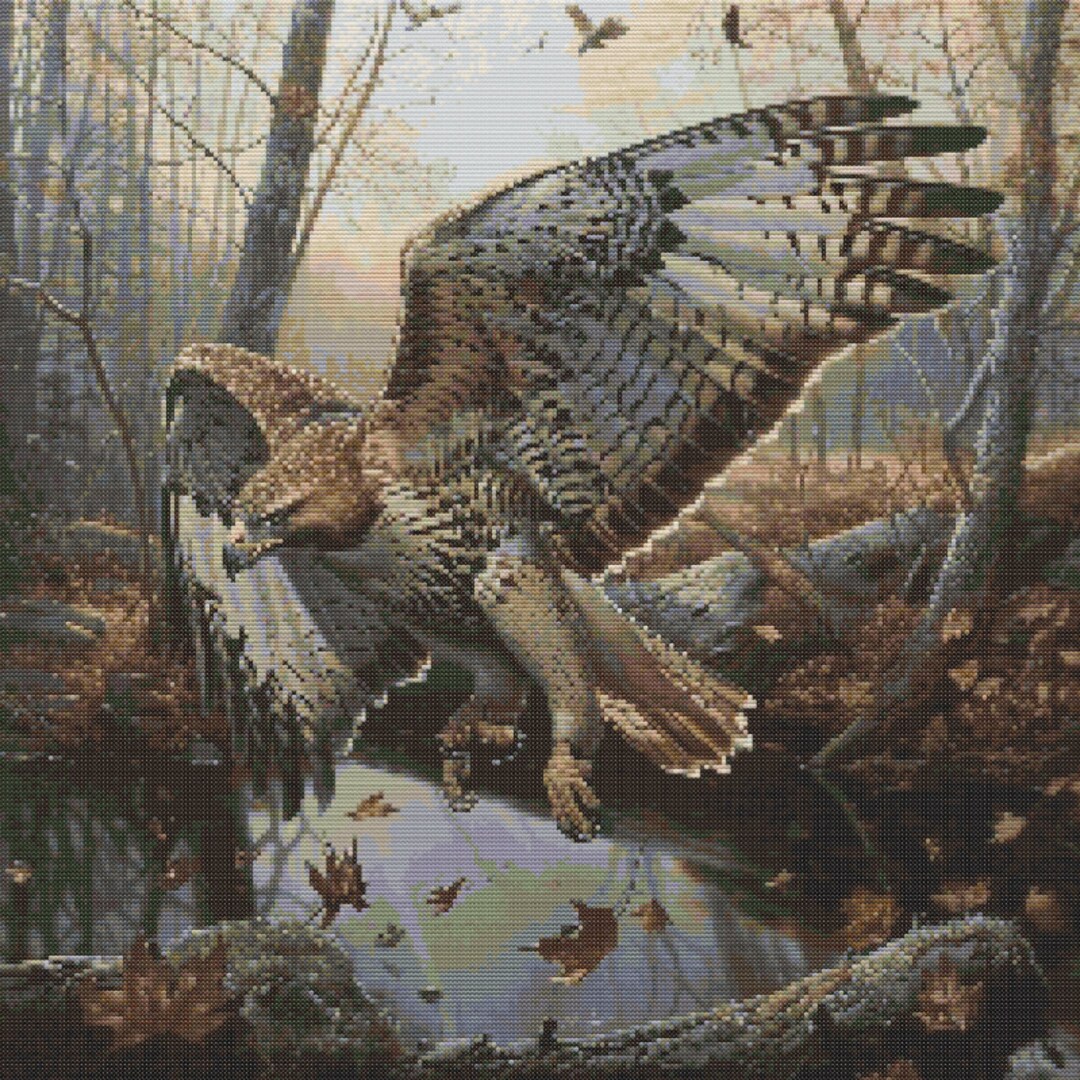 Red-tailed Hawk Scene 8 Cross-stitch Pattern Digital Download - Etsy