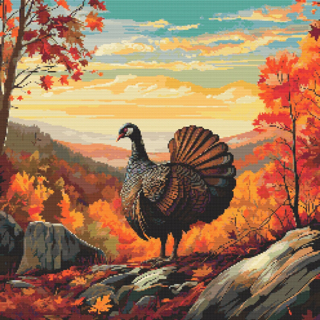 Autumn Turkey 2 Cross-stitch Pattern Digital Download - Etsy