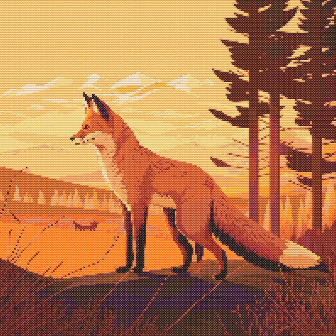 Red Fox Scene 3 Cross-stitch Pattern Digital Download - Etsy Australia