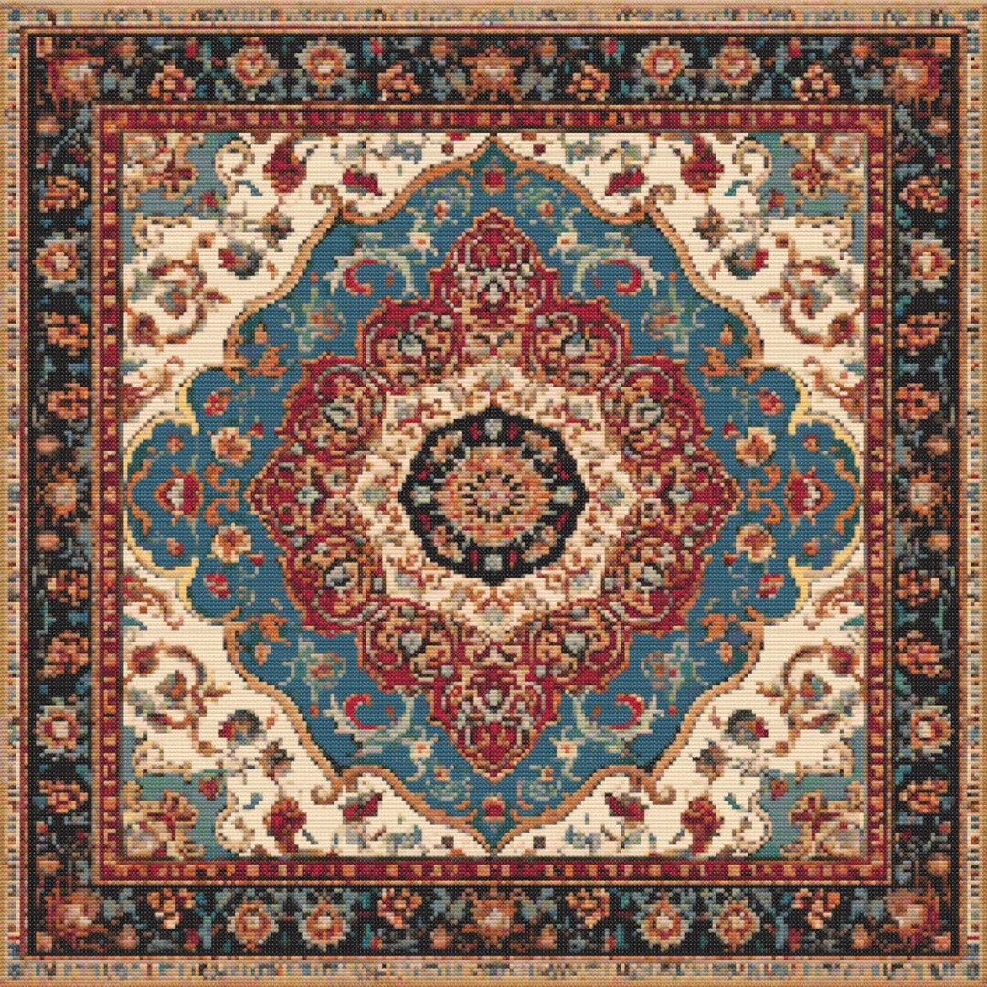 Oriental Rug Pattern 7 Cross-stitch Pattern Digital Download - Etsy