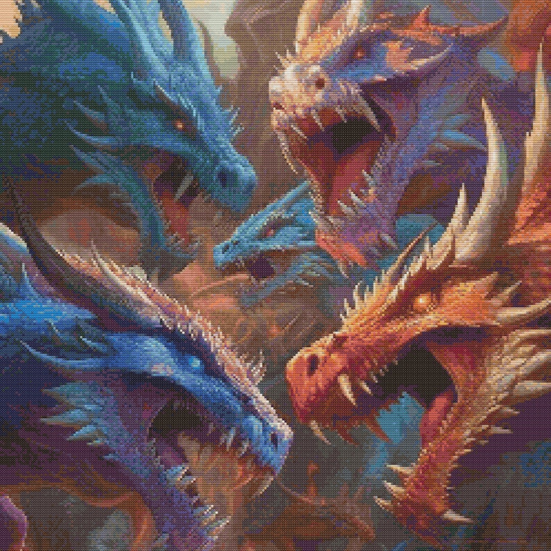 Fantasy Dragons 2 Cross-stitch Pattern Digital Download - Etsy