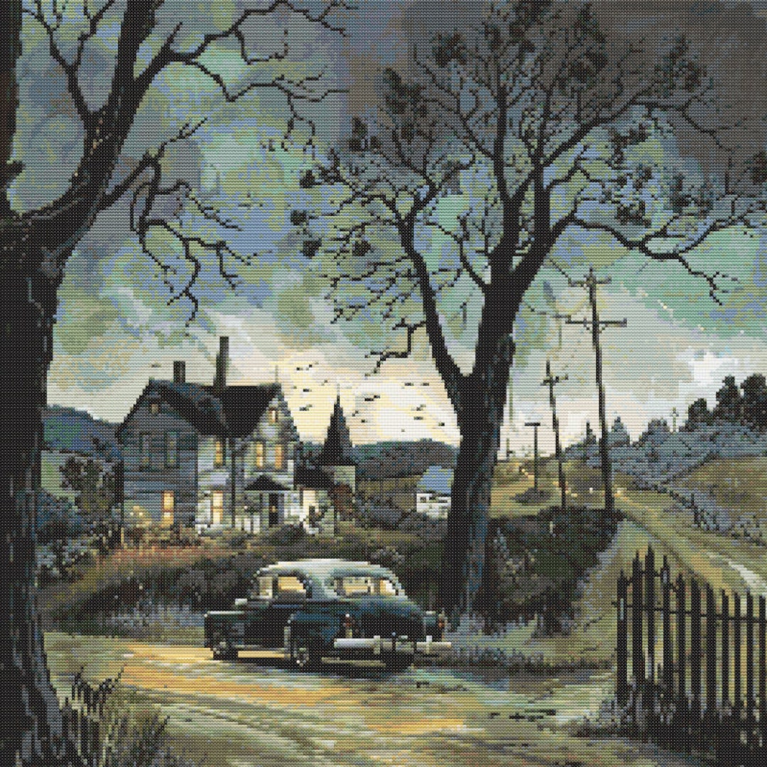 Midwestern Gothic Scene 9 Cross-stitch Pattern Digital Download - Etsy