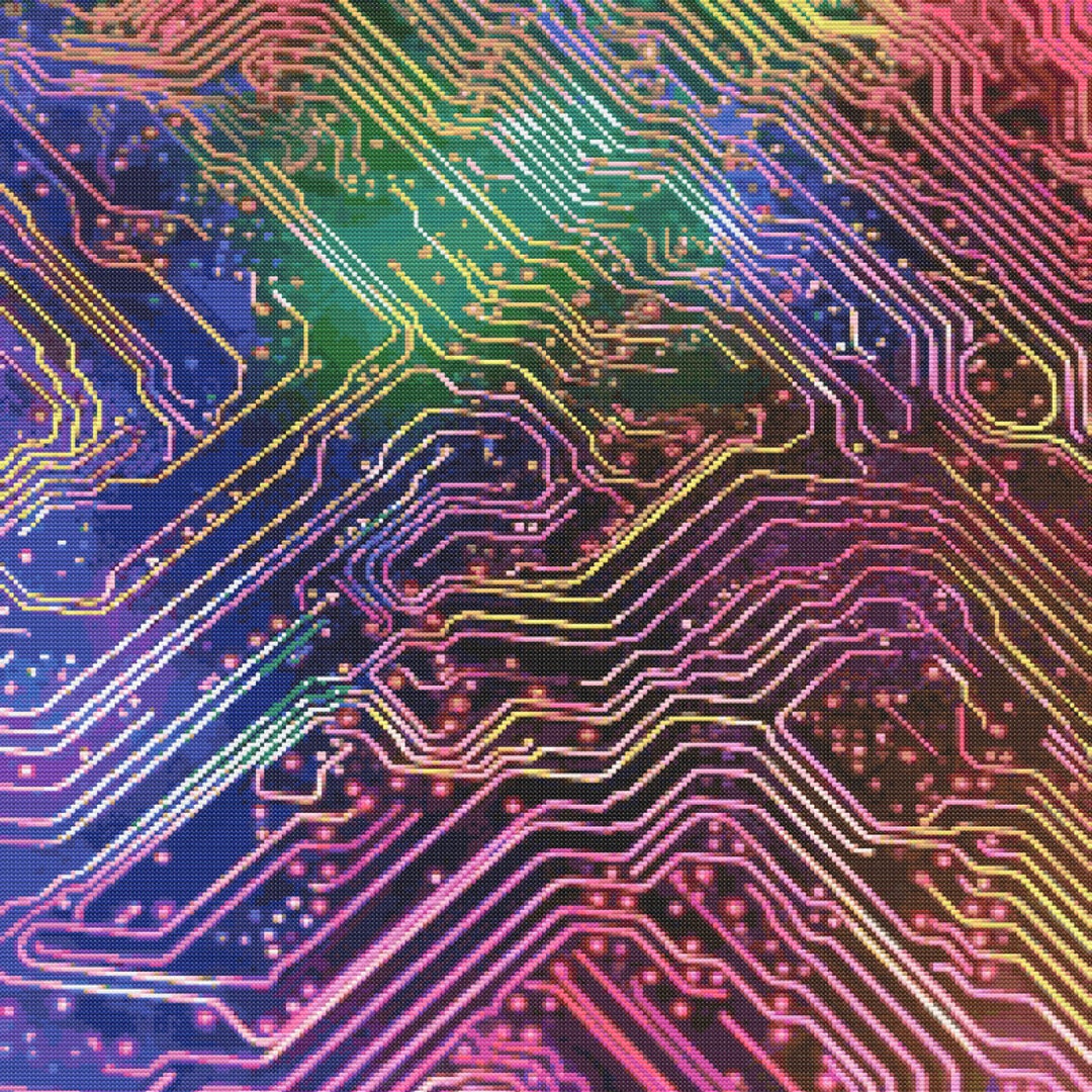 Rainbow Electronic Circuits 4 Cross-stitch Pattern Digital Download - Etsy