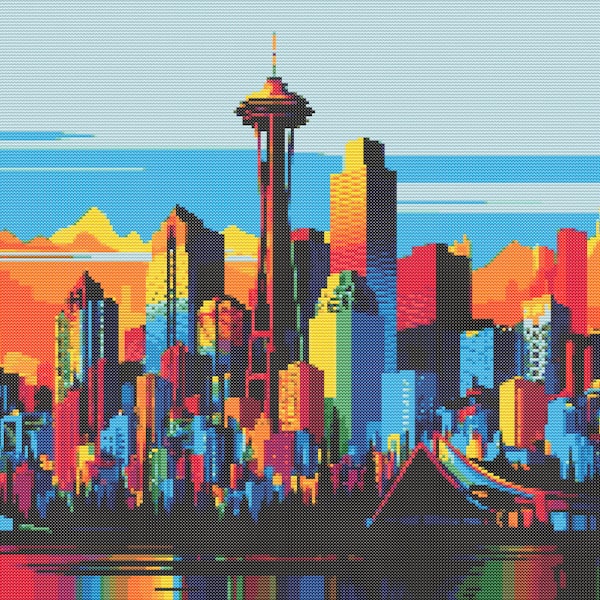 Seattle Skyline - Etsy