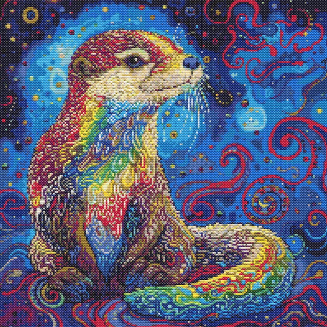 Rainbow Otter 7 Cross-stitch Pattern Digital Download - Etsy