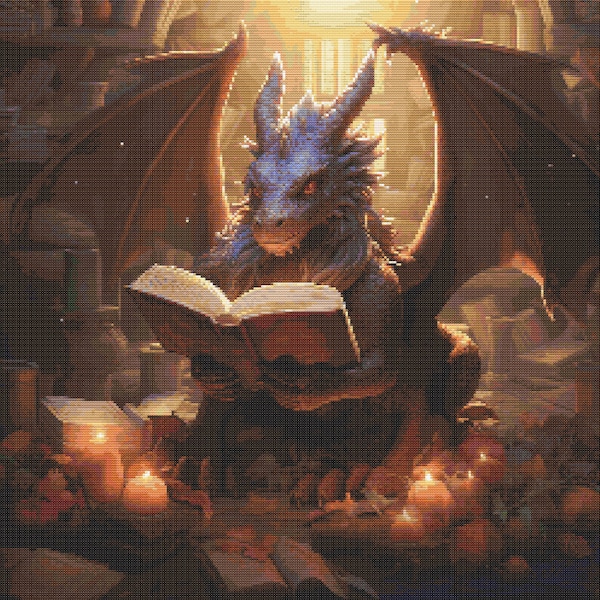 Reading Dragon - Etsy