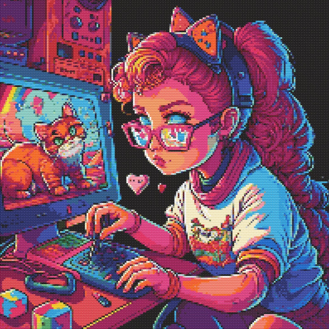Gamer Girl 2 Cross-stitch Pattern Digital Download - Etsy