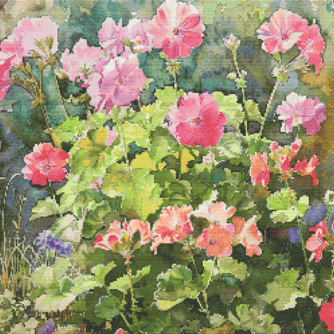 Geraniums 7 Cross-stitch Pattern Digital Download - Etsy