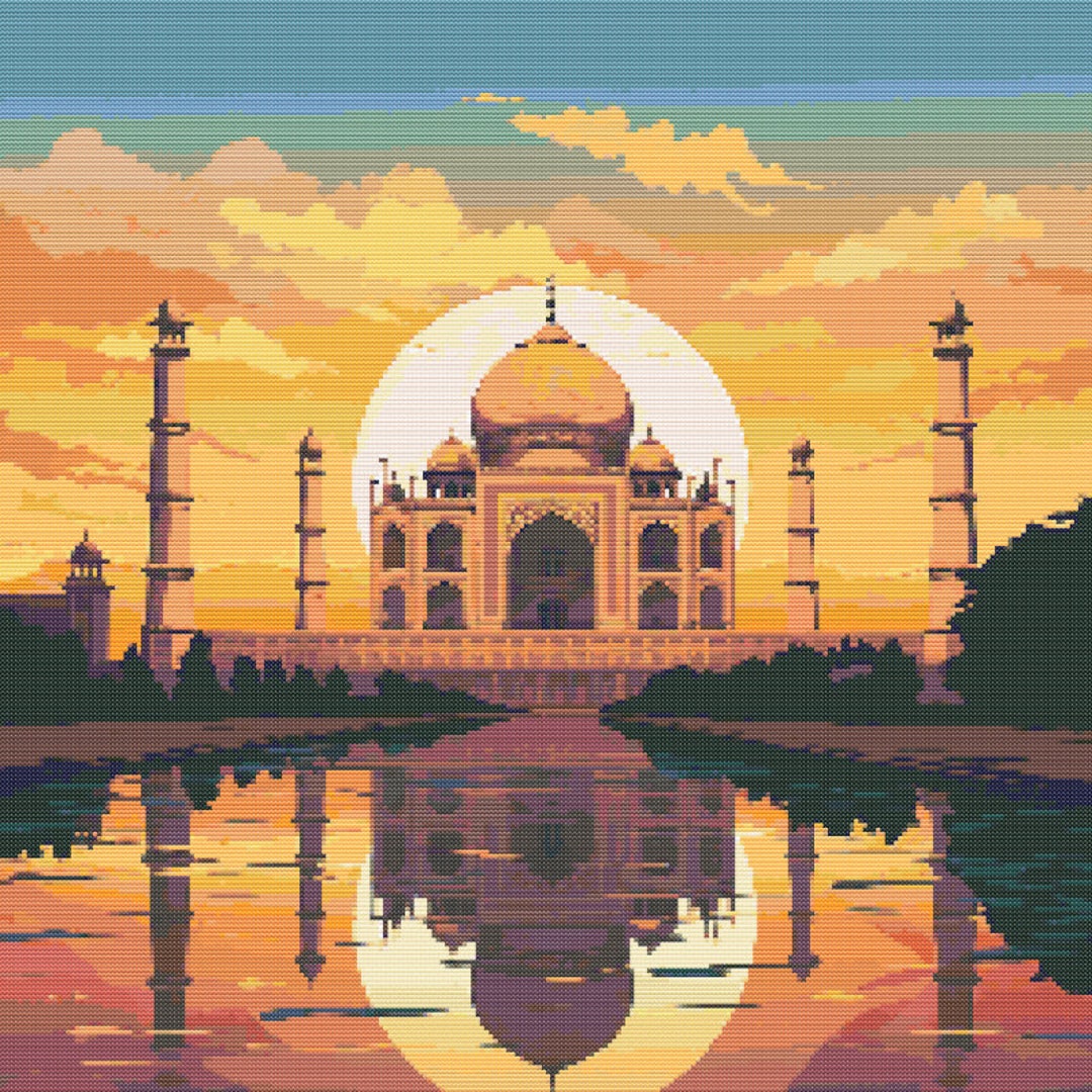 Taj Mahal at Sunrise 1 Cross-stitch Pattern Digital Download - Etsy