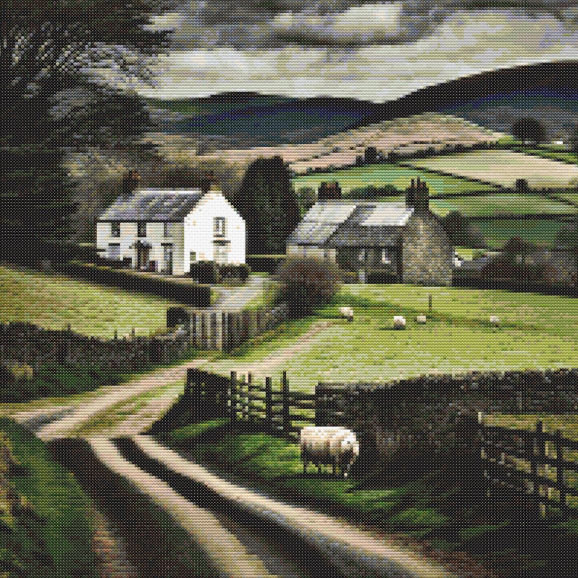 Welsh Countryside Cross-stitch Pattern Digital Download - Etsy