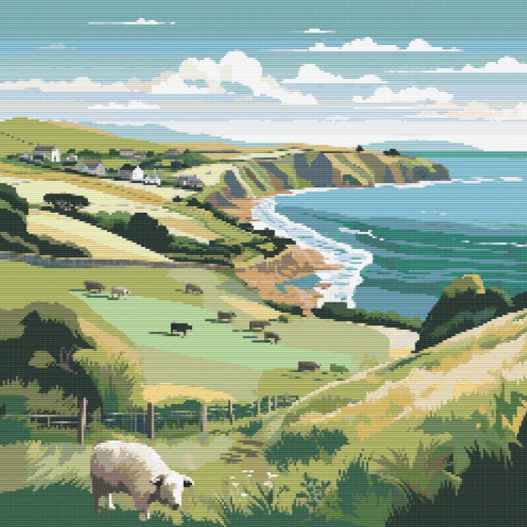 Dorset, England Scene 1 Cross-stitch Pattern Digital Download - Etsy