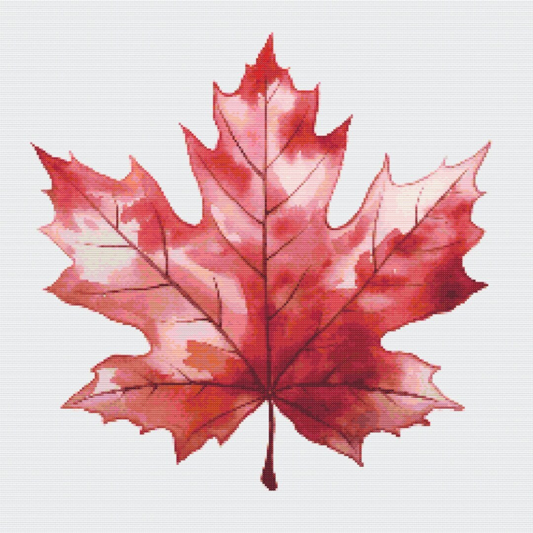Canadian Maple Leaf Watercolor 3 Cross-stitch Pattern Digital Download ...