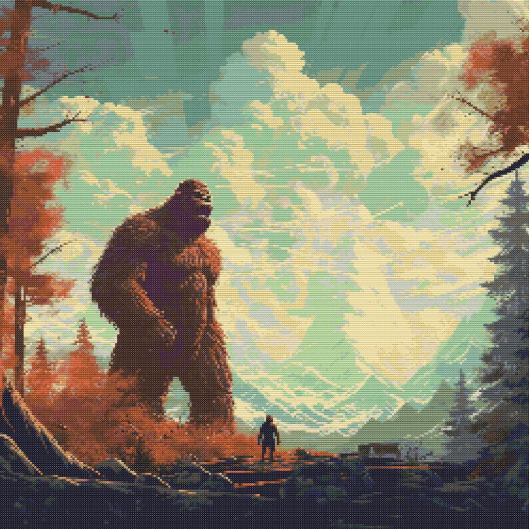 Bigfoot Scene 3 Cross-stitch Pattern Digital Download - Etsy