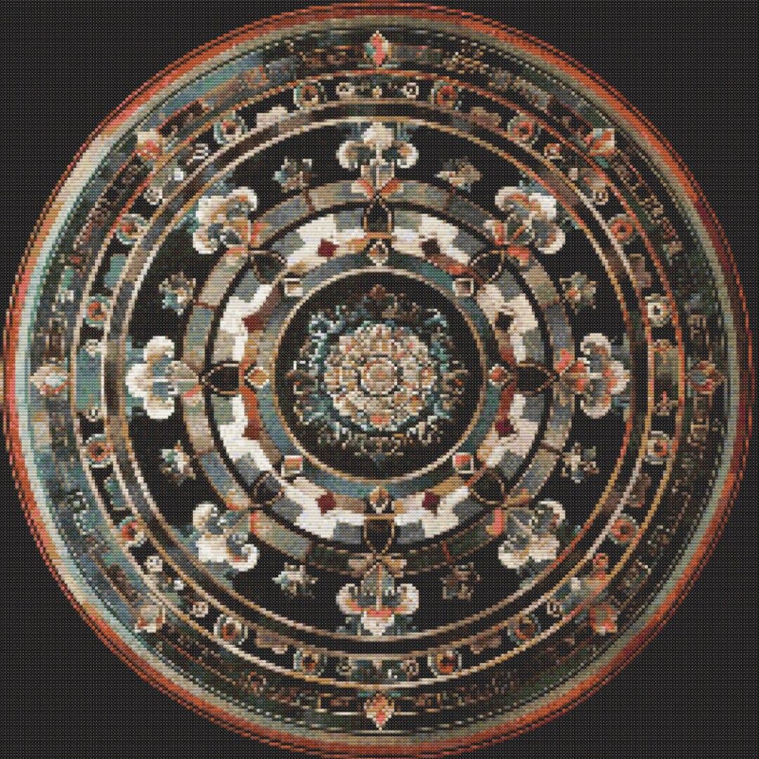 Traditional Prayer Mandala 1 Cross-stitch Pattern Digital Download - Etsy