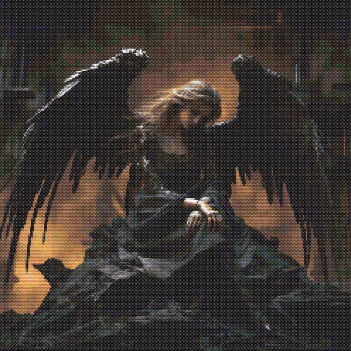 Fallen Angel 1 Cross-stitch Pattern Digital Download - Etsy