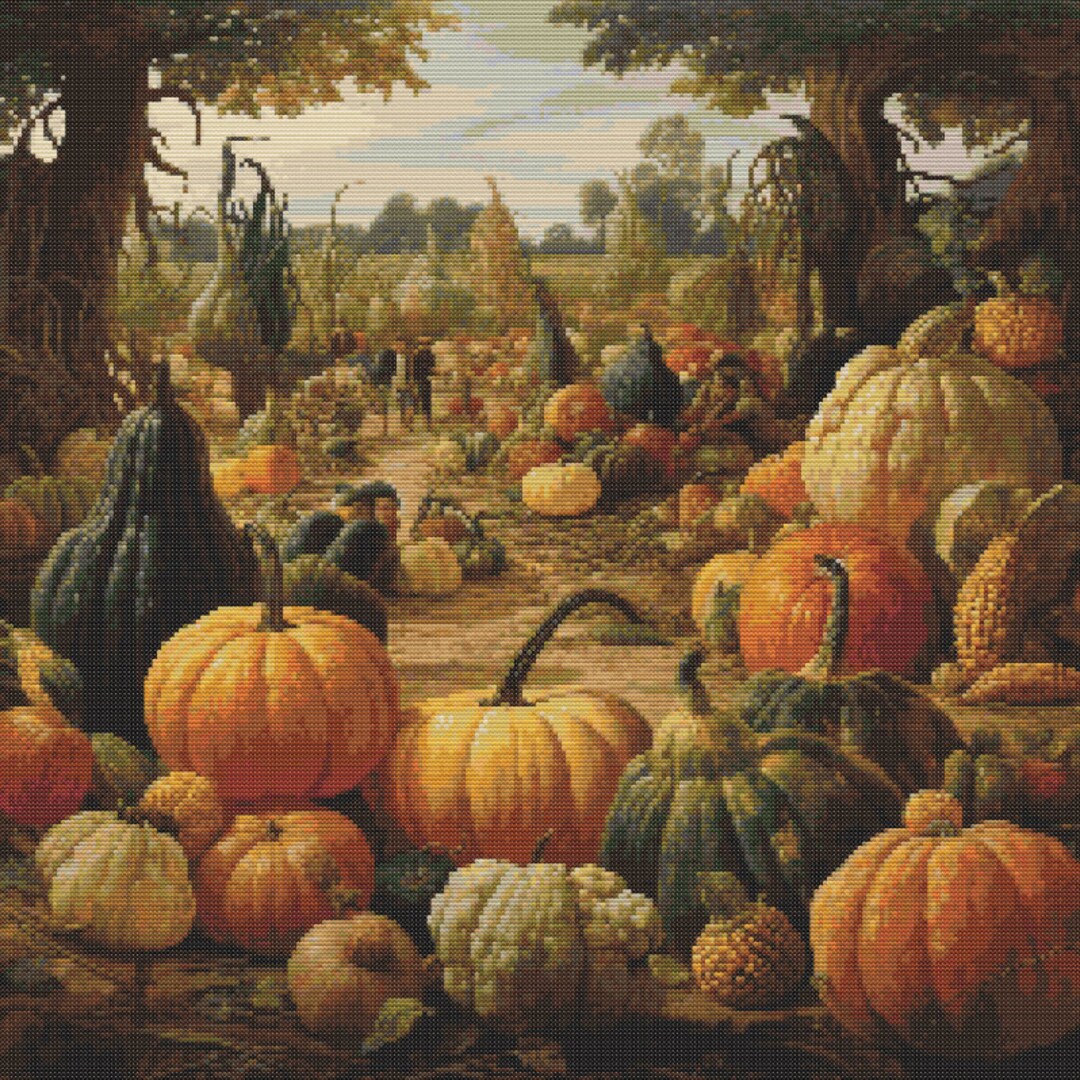 Gourd Harvest 4 Cross-stitch Pattern Digital Download - Etsy