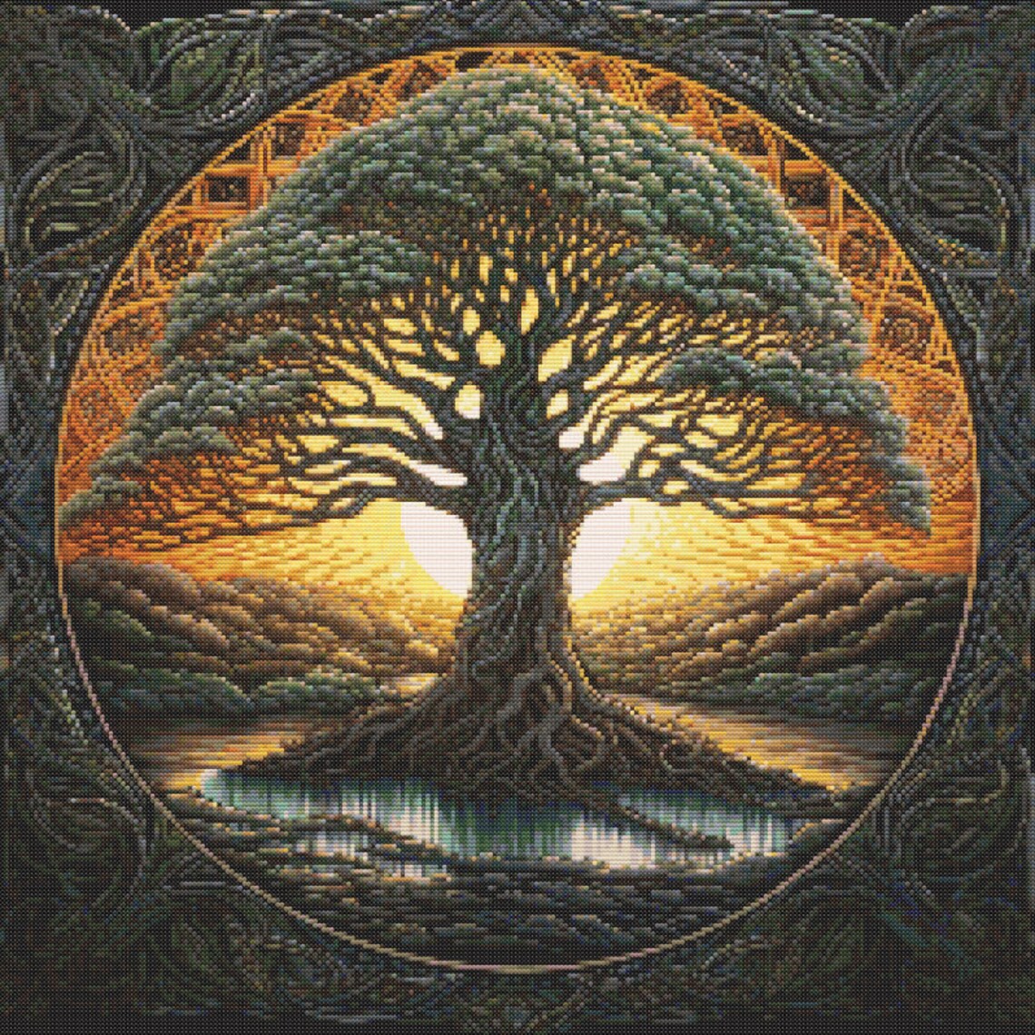 Tree of Life Scene 1 Cross-stitch Pattern Digital Download - Etsy