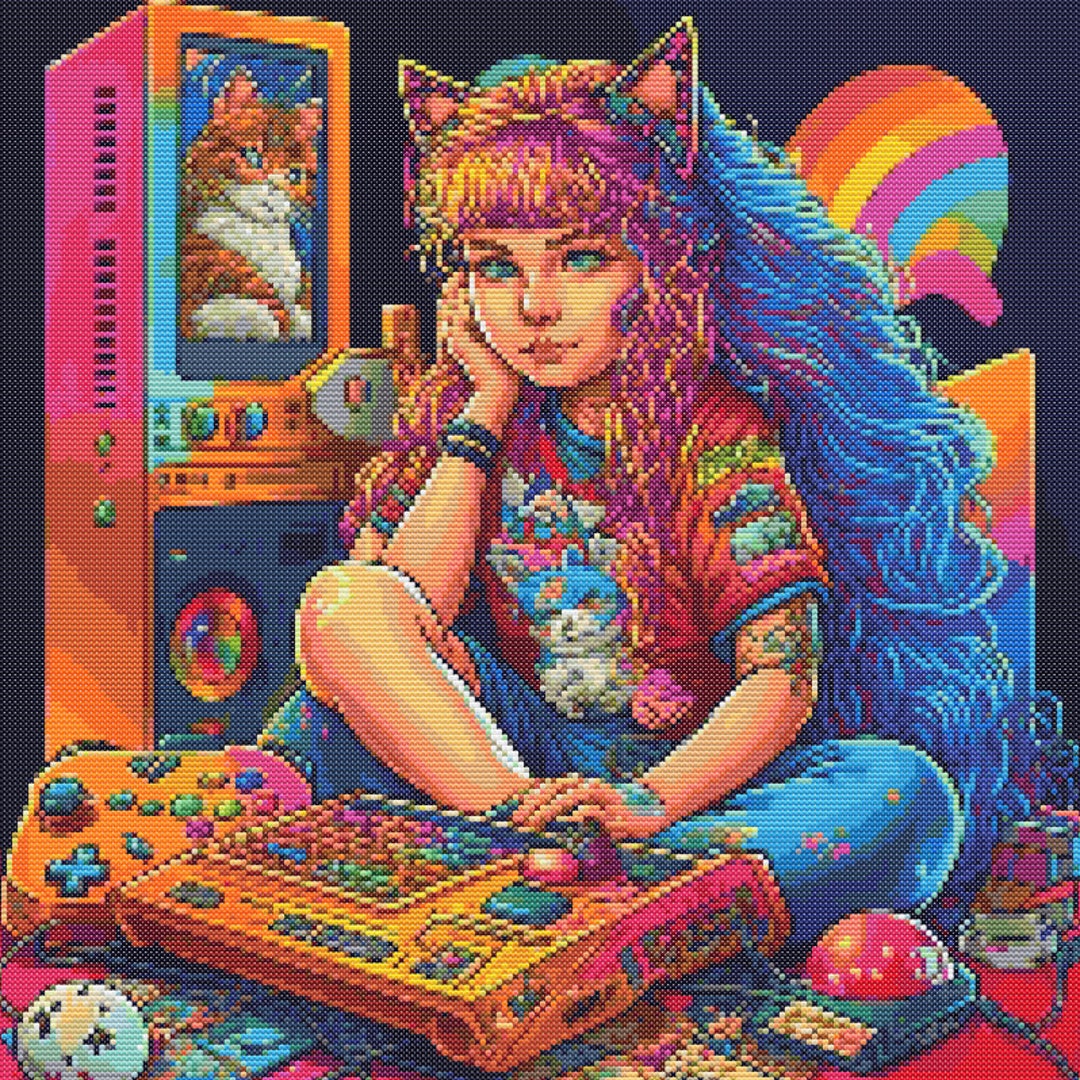 Gamer Girl 1 Cross-stitch Pattern Digital Download - Etsy