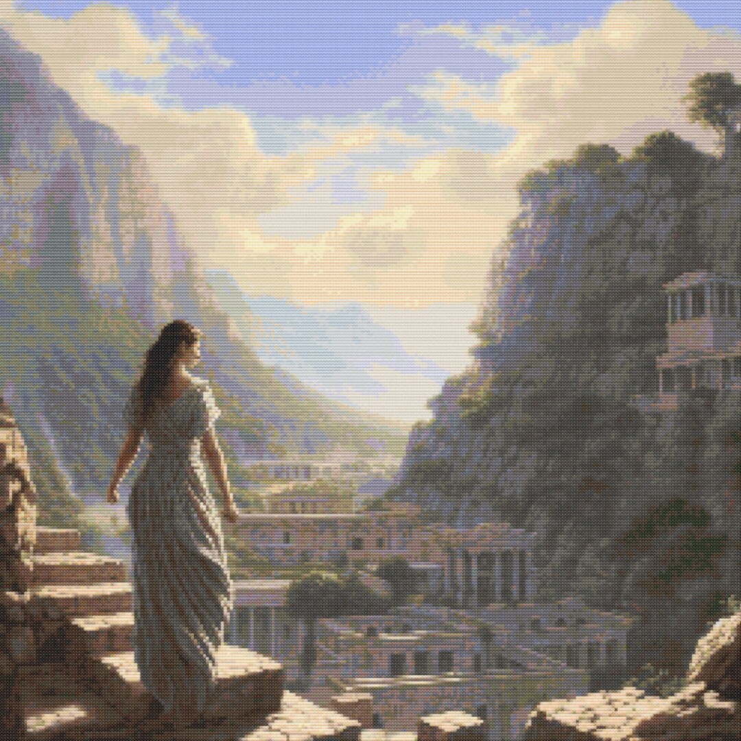Oracle at Delphi Scene 8 Cross-stitch Pattern Digital Download - Etsy