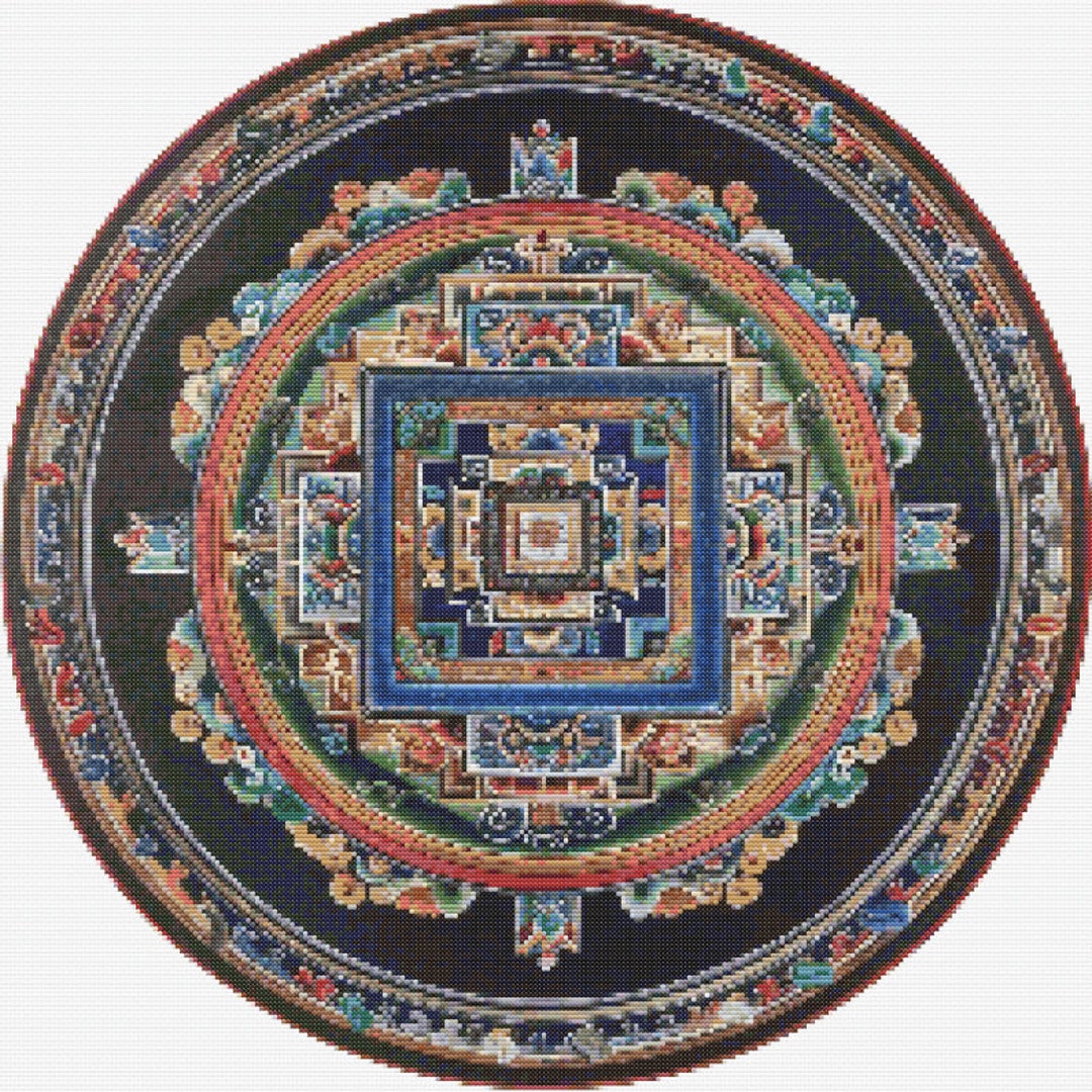 Traditional Prayer Mandala 3 Cross-stitch Pattern Digital Download - Etsy