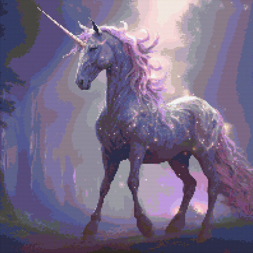 Magical Purple Unicorn 2 Cross-stitch Pattern Digital Download - Etsy