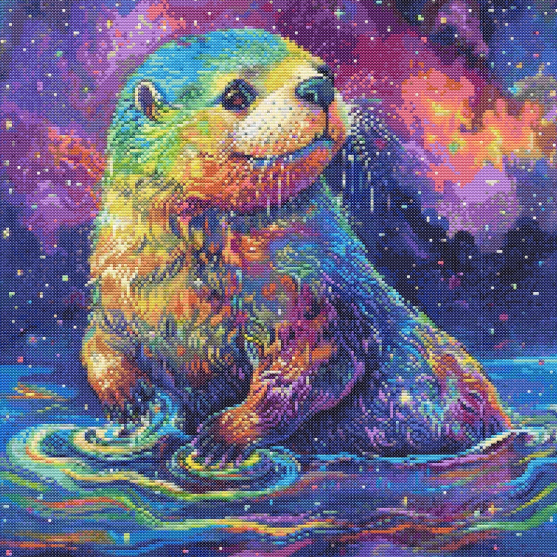 Rainbow Otter 2 Cross-stitch Pattern Digital Download - Etsy