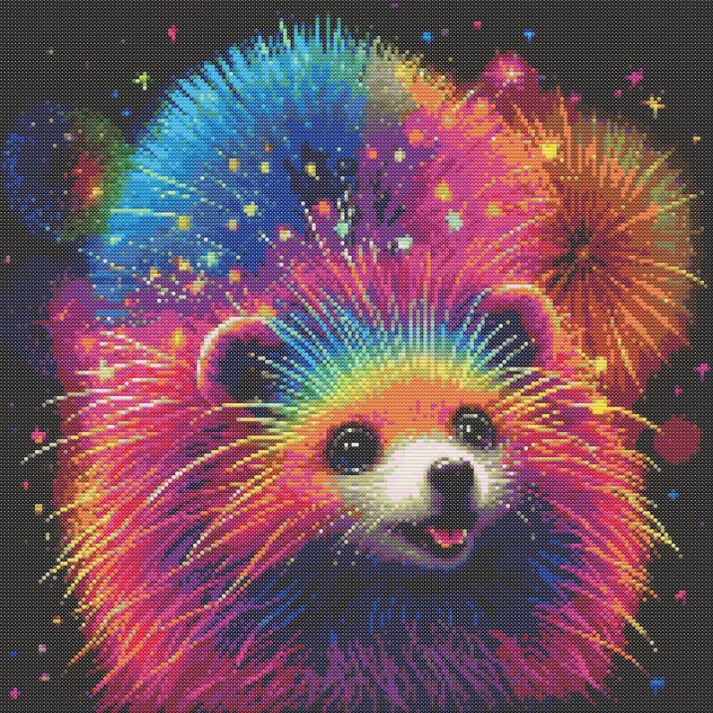 Rainbow Fireworks Cross-stitch Pattern Digital Download - Etsy