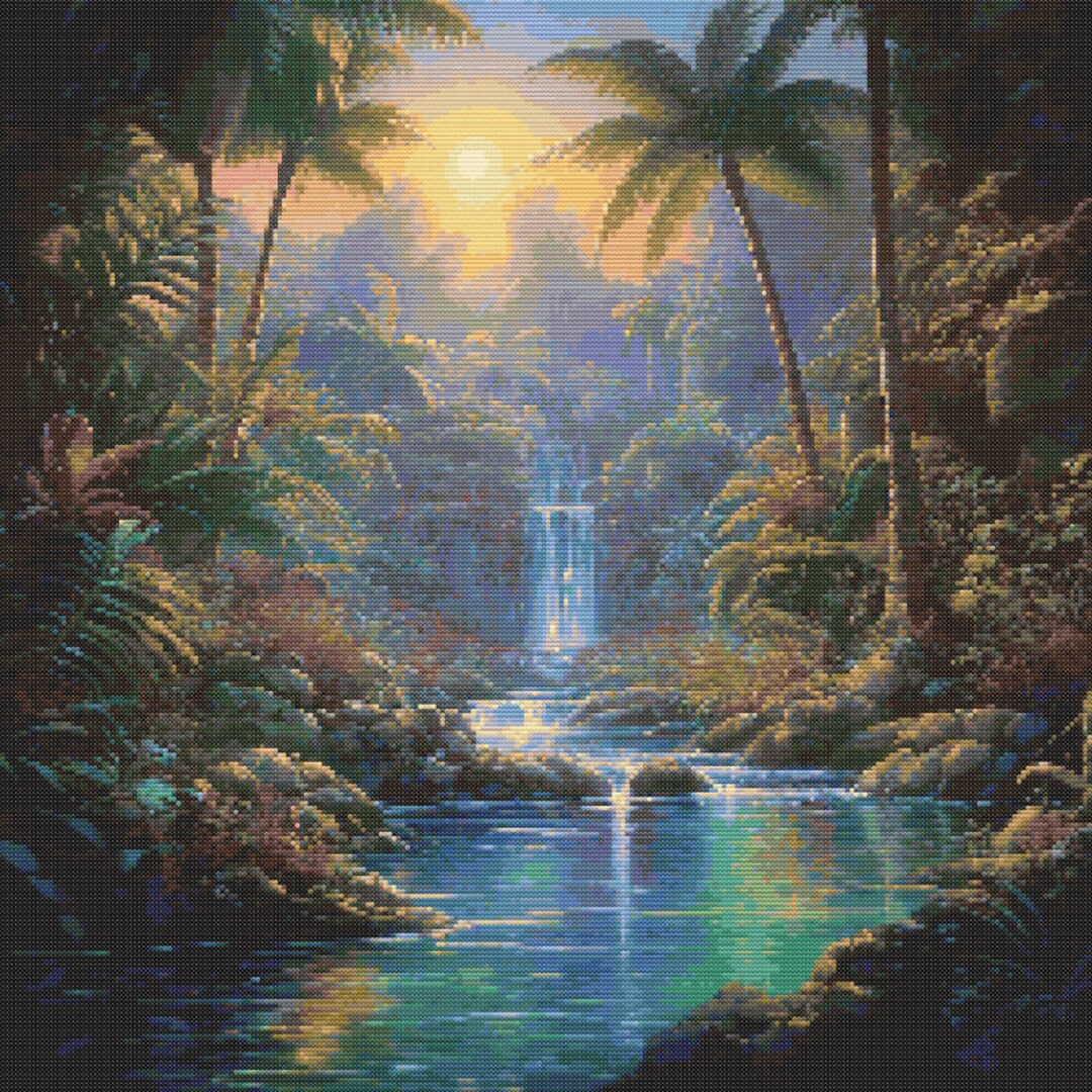 Mystical Oasis 1 Cross-stitch Pattern Digital Download - Etsy