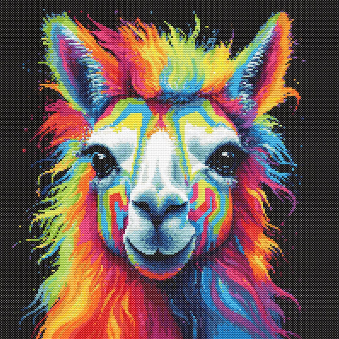 Rainbow Llama 7 Cross-stitch Pattern Digital Download - Etsy
