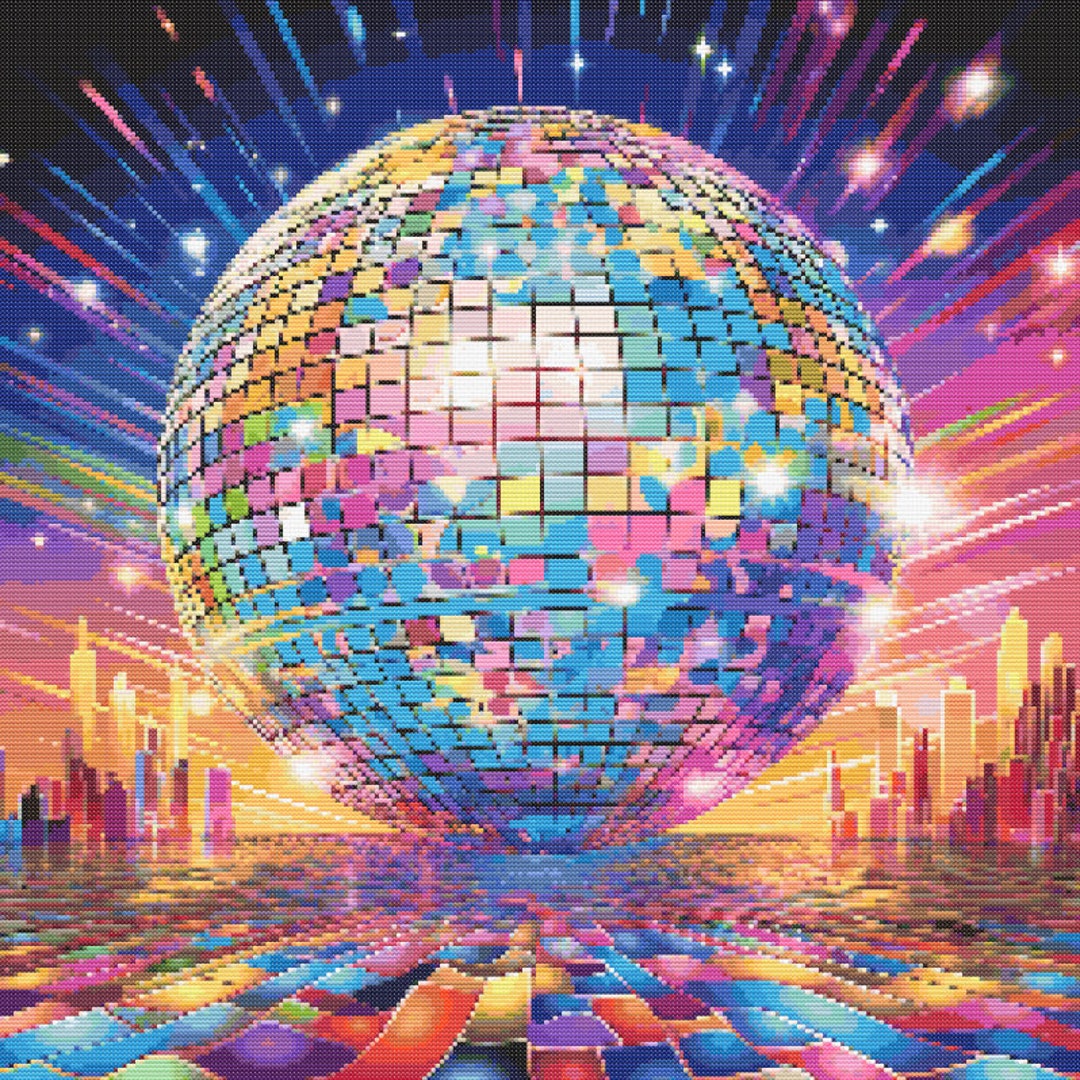 Rainbow Disco Ball 3 Cross-stitch Pattern Digital Download - Etsy