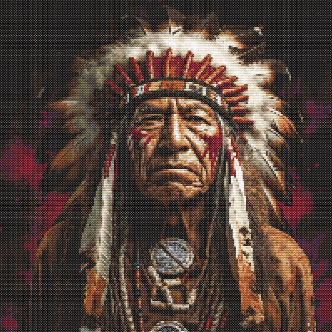 Native American Indian Chief 8 Cross-stitch Pattern Digital Download - Etsy