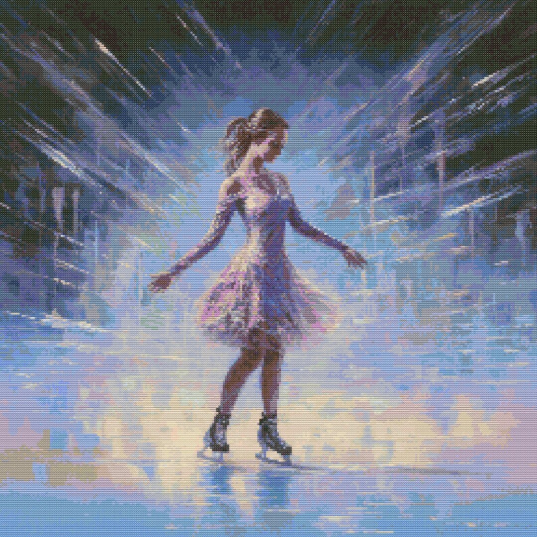 Figure Skater Scene 1 Cross-stitch Pattern Digital Download - Etsy