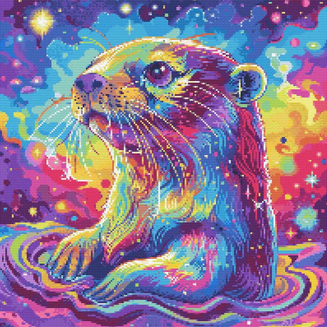 Rainbow Otter 1 Cross-stitch Pattern Digital Download - Etsy