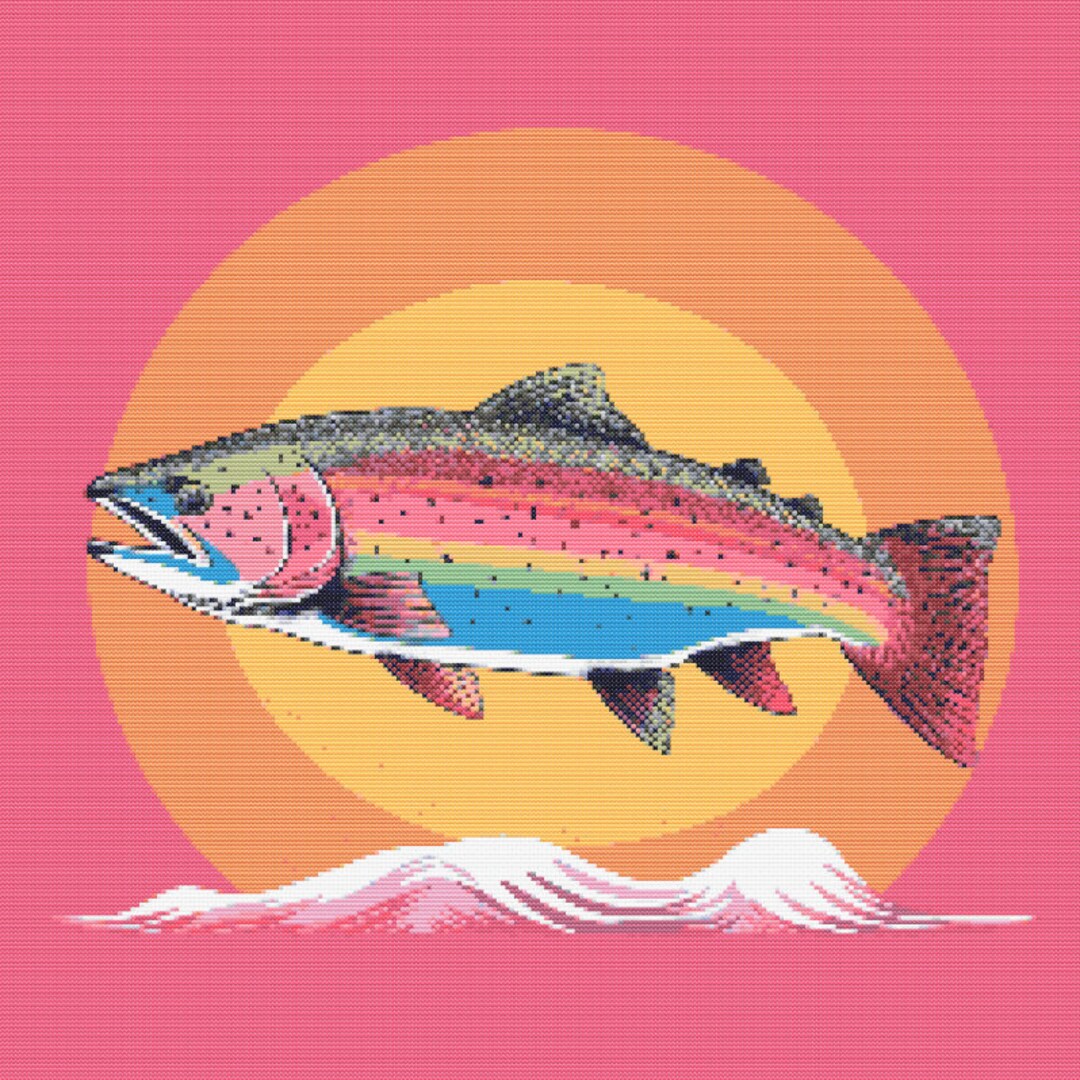 Rainbow Trout 1 Cross-stitch Pattern Digital Download - Etsy