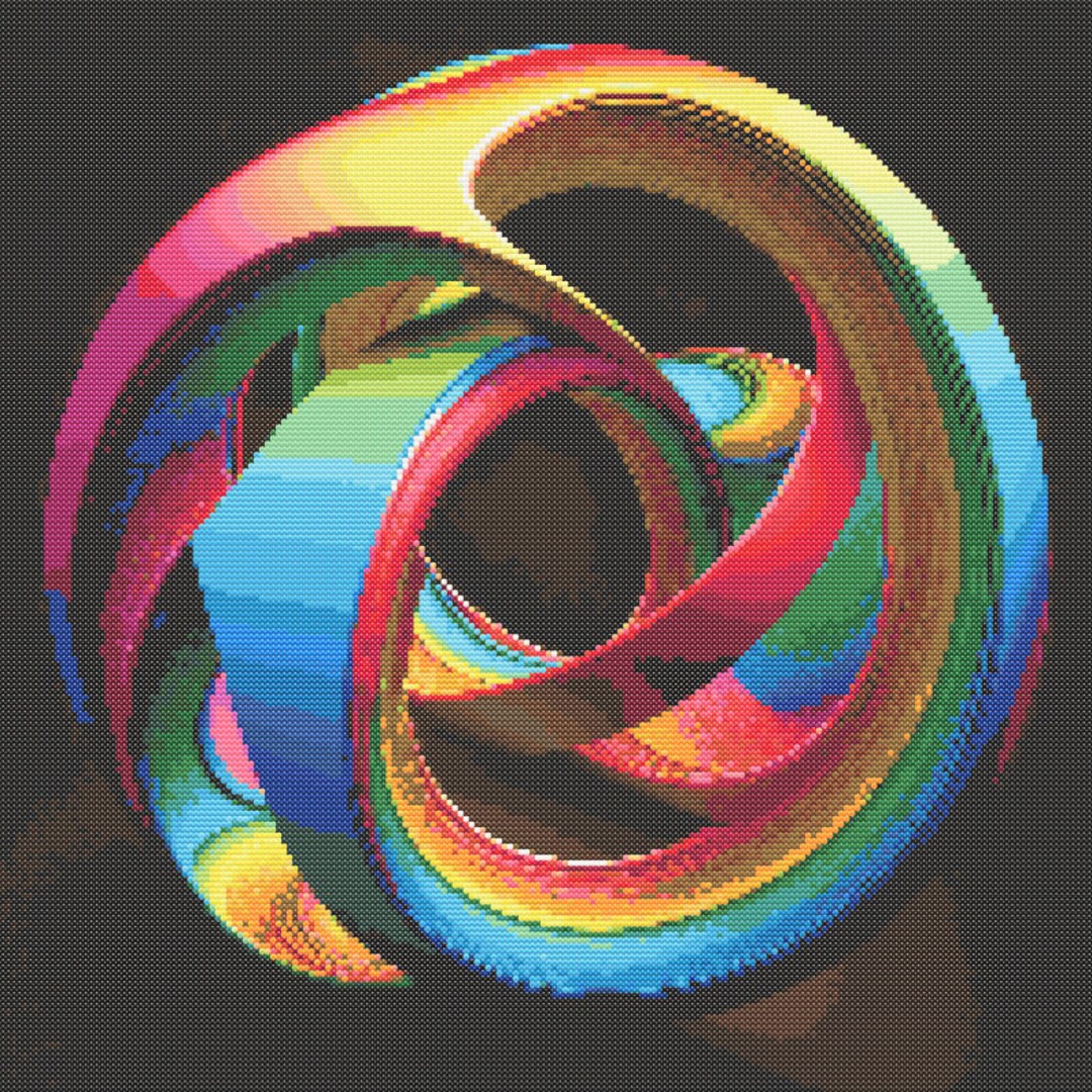 Infinity Rainbow 3D Cross-stitch Pattern Digital Download - Etsy