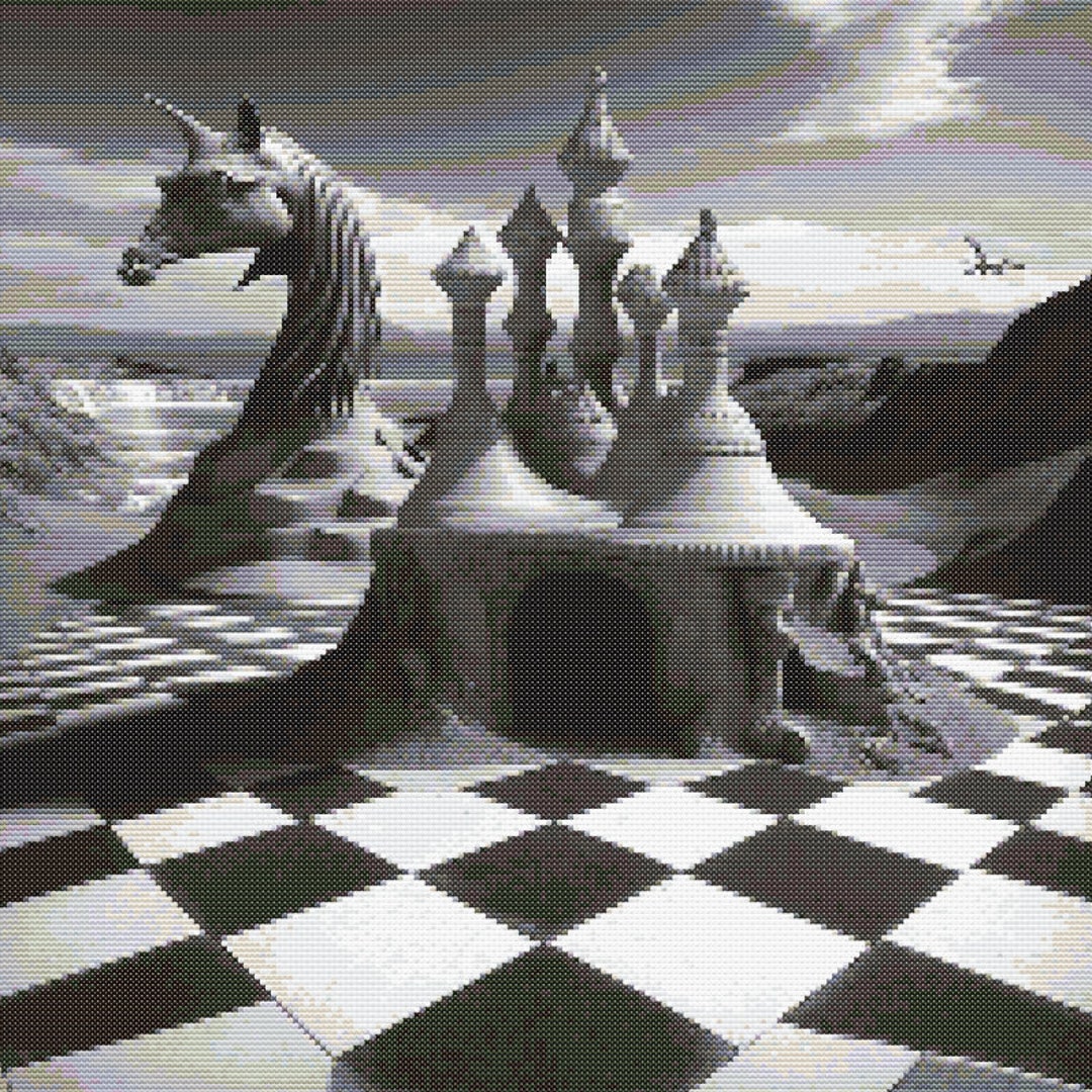 Chess Board Surrealism 3 Cross-stitch Pattern Digital Download - Etsy