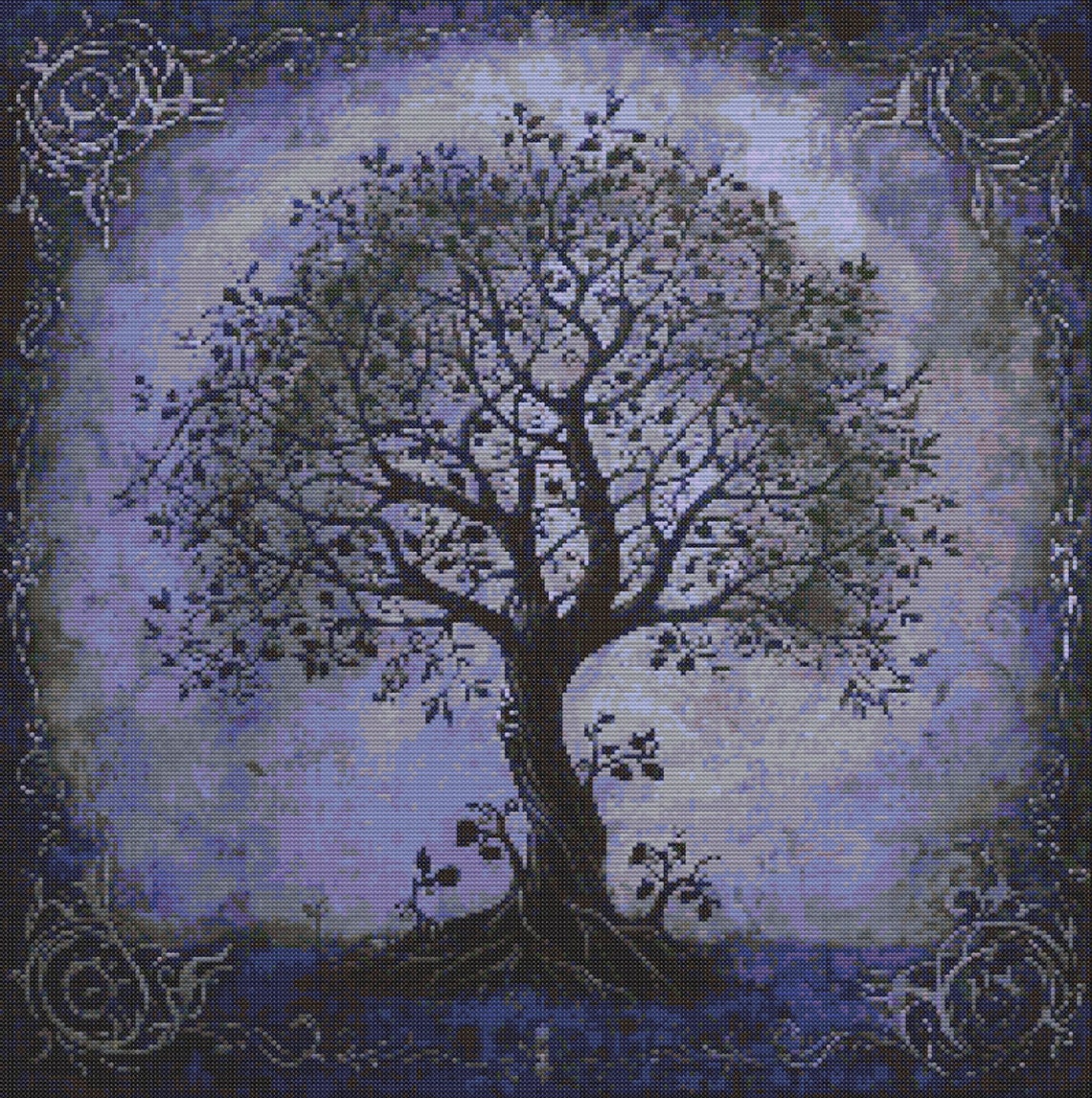 Gothic Tree of Life 7 Cross-stitch Pattern Digital Download - Etsy