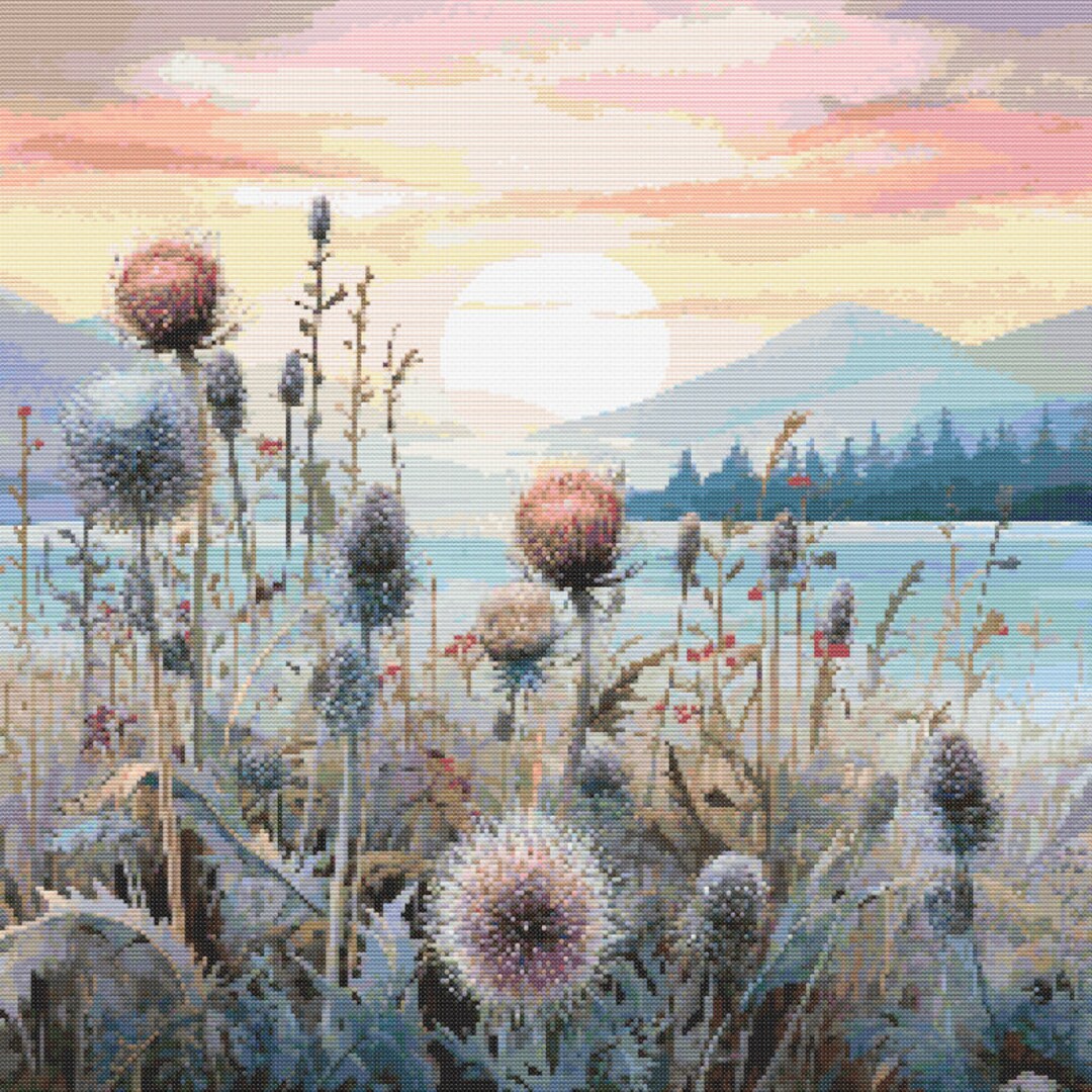 Wild Thistles Scene 4 Cross-stitch Pattern Digital Download - Etsy