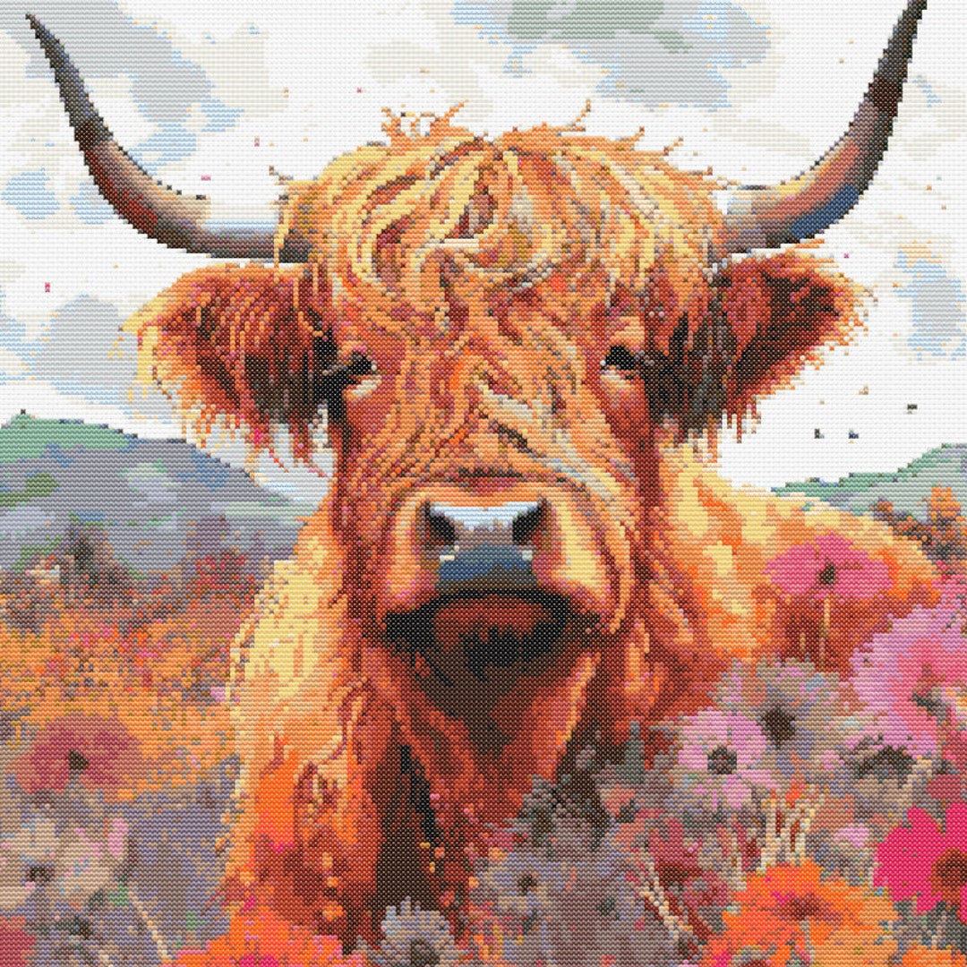 Highland Cow 4 Cross-stitch Pattern Digital Download - Etsy
