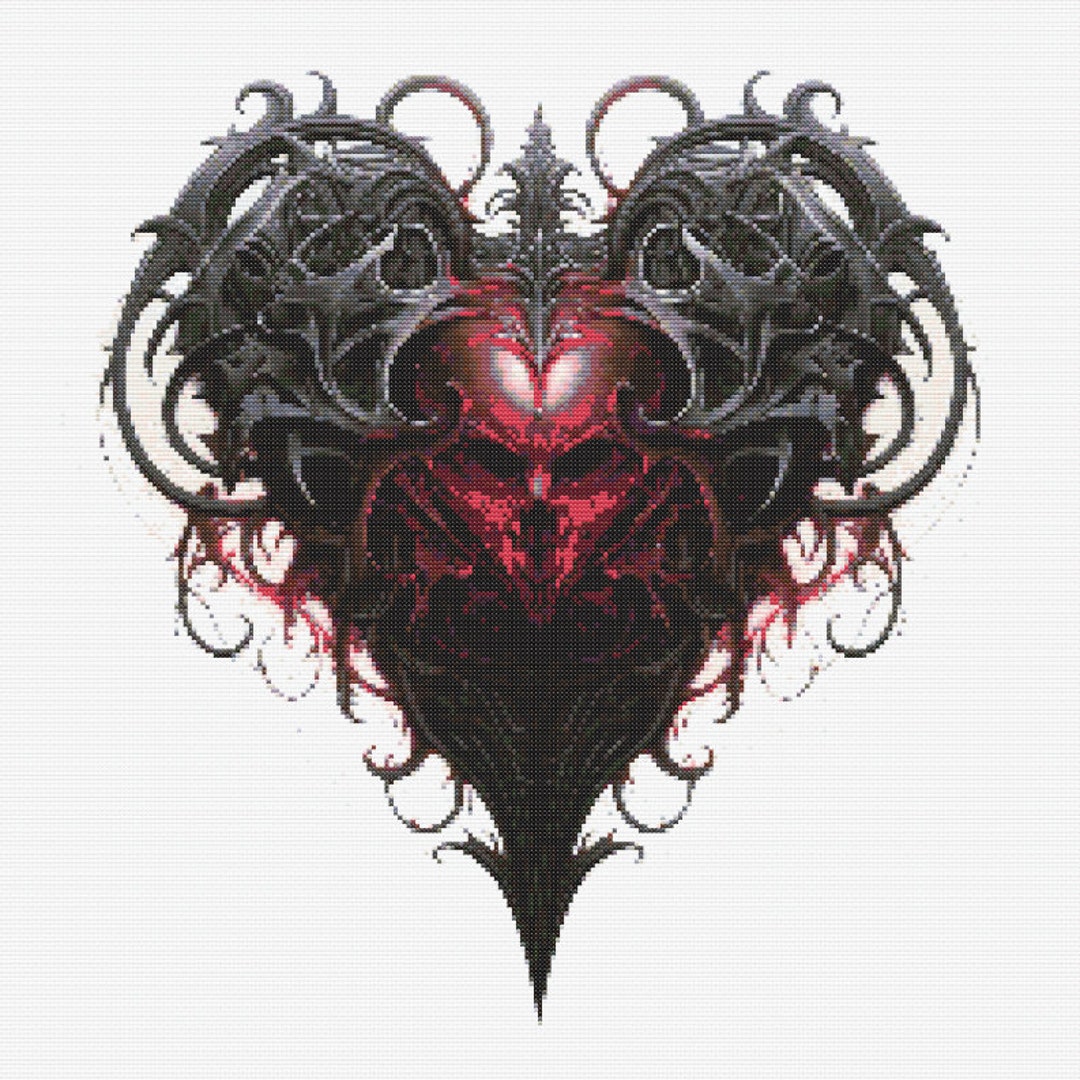 Gothic Heart 5 Cross-stitch Pattern Digital Download - Etsy