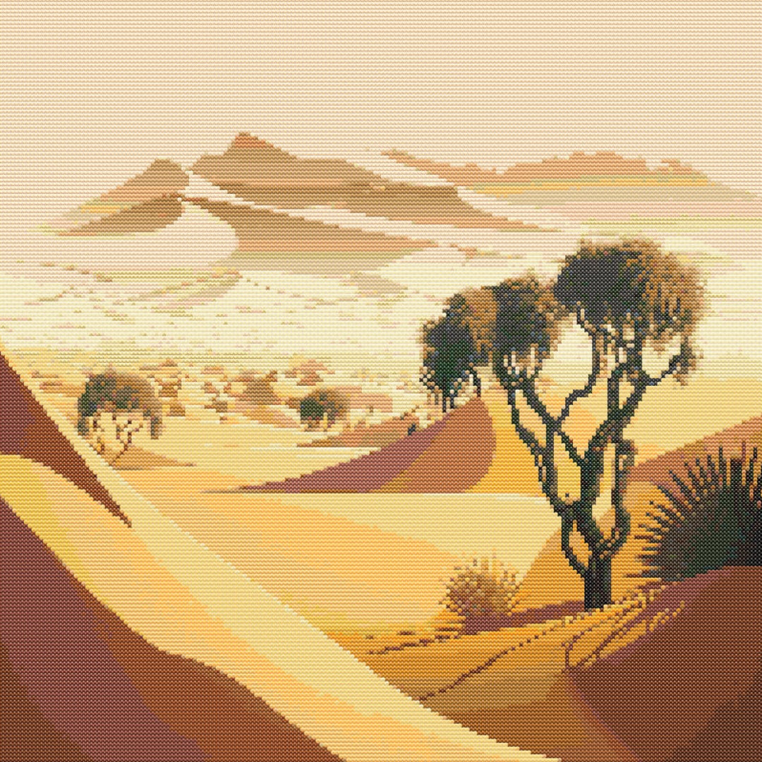 Arabian Desert Scene Cross-stitch Pattern Digital Download - Etsy