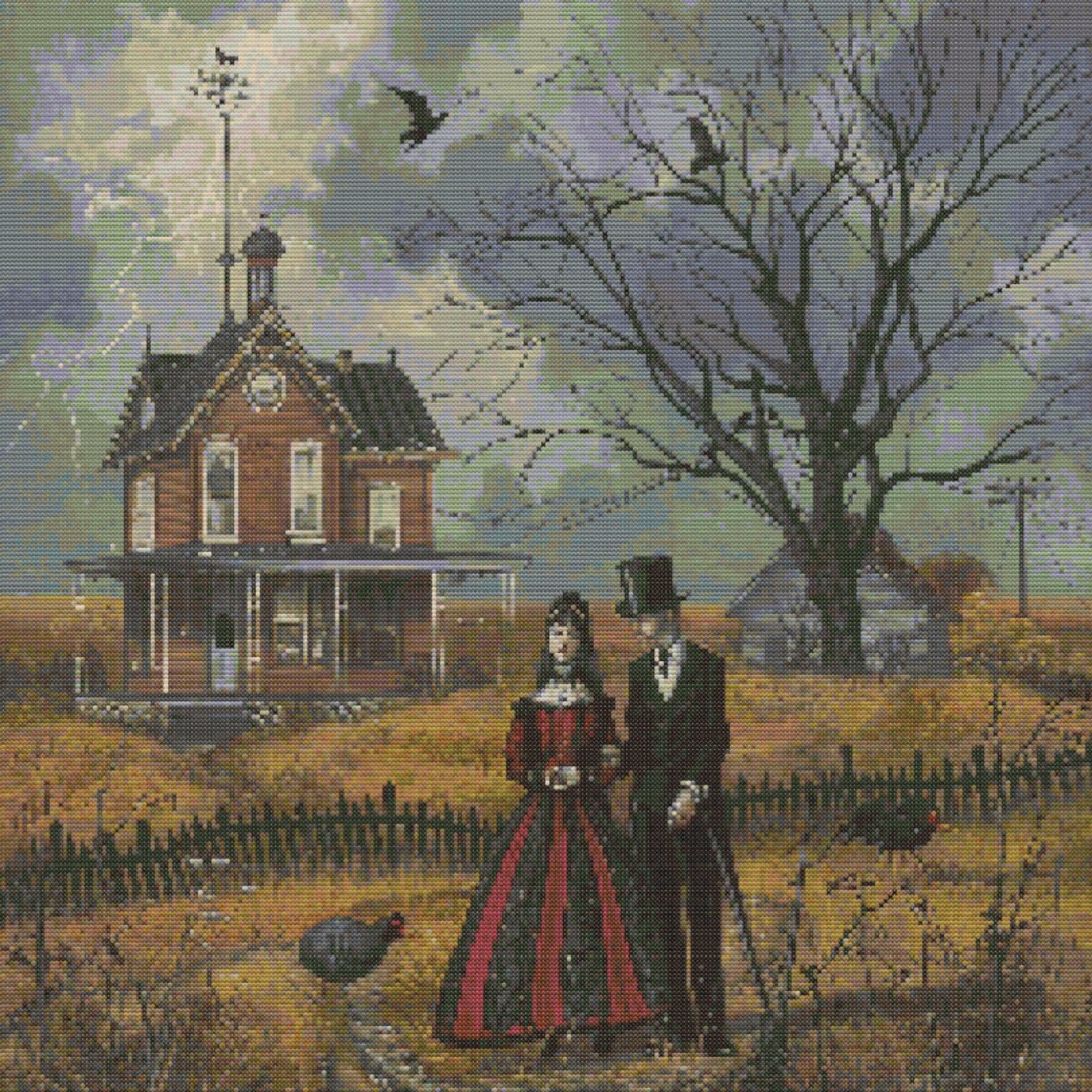 Midwestern Gothic Scene 3 Cross-stitch Pattern Digital Download - Etsy