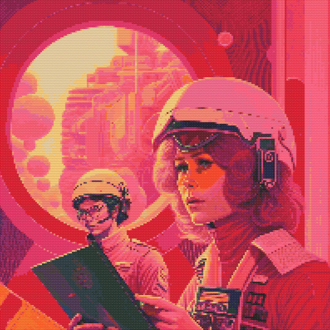 1970s Retro Sci-fi Scene 2 Cross-stitch Pattern Digital Download - Etsy