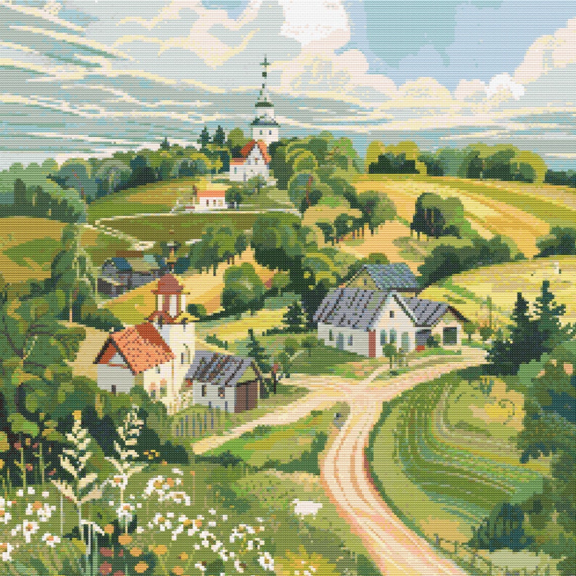 Belarus Countryside Scene 9 Cross-stitch Pattern Digital Download - Etsy