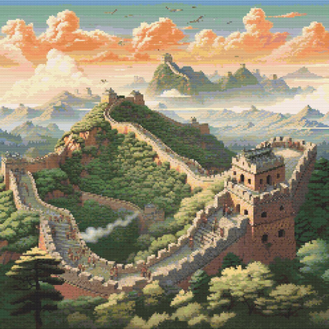 Great Wall of China Scene 5 Cross-stitch Pattern Digital Download - Etsy