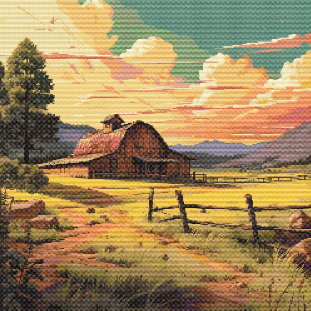 Montana Countryside 4 Cross-stitch Pattern Digital Download - Etsy